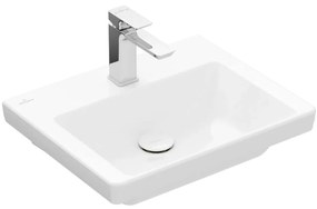 Villeroy & Boch Subway 3.0 - Umývátko 50x40 cm, bez přepadu, otvor pro baterii, CeramicPlus, alpská bílá 437051R1