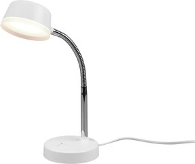 Led stolní lampa bílá chrom nastavitelná teplá barva 34 cm Rl