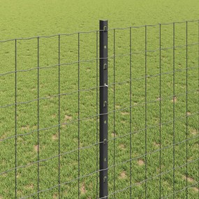 Euro plot s pilotem 10 x 1,4 m Ocel potažená PVC Šedá Síťovina 3336067