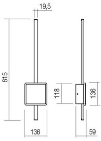 Redo 01-2696 - LED Nástěnné svítidlo DIAZ LED/20W/230V CRI 90 bílá