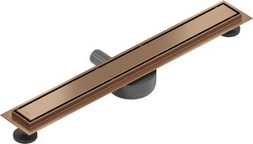 Mexen Flat 360° M13 sprchový žlab 2v1, 60 cm, měděná matná, 1C10060-40
