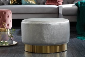 Designová taburetka Alejandra 55 cm, stříbrná/zlatá