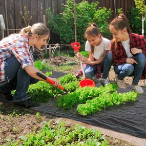 Outsunny Tkanina pro kontrolu plevele – Zábrana proti plevelu 2x100 m Geotextilní tkanina 60 g/m² pro kontrolu plevele a zahradního plevele Černá záb…