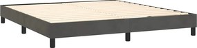 Box spring postel s matrací tmavě šedá 160x200 cm samet 3127500
