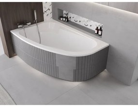 Mexen X-ST, polystyrenový plášť na rohovou vanu 240 cm, LED drážka, bílá, 55022-01