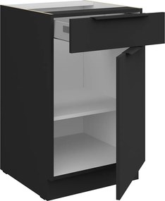 ARIA cc | dolní skříňka 50 D 1F 1S policová se zásuvkou | 50 cm | PREMIUM BOX | černá