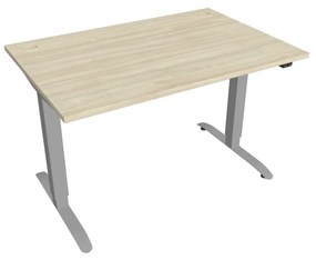 Elektr. nastavitelný stůl 120x80 - HOBIS MOTION MS 2 1200 Dekor stolové desky: akát, Barva kovové podnože: stříbrná