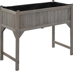 Vyvýšený záhon s pařeništěm 110 x 54 x 120 cm masivní jedle 316472
