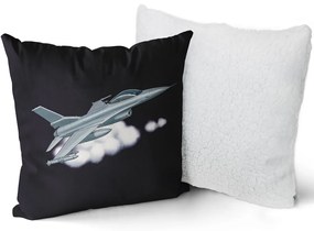 Polštář F-16 Fighting Falcon (Velikost: 40 x 40 cm, Podšití beránkem: ANO)