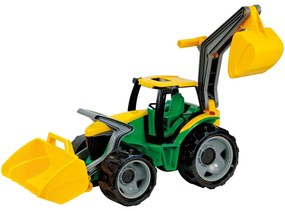 Lena Traktor se lžící a bagrem, 65 cm, zeleno-žlutá