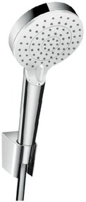 Hansgrohe Crometta - Set sprchové hlavice, 2 proudy, držáku a hadice, EcoSmart, bílá/chrom 26694400
