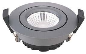 LED bodový podhled Diled, Ø 8,5 cm, 6 W, 3 000 K, antracitová barva