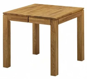 Rozkládací jídelní stůl masiv divoký dub Lisabon 80/130x80