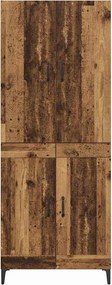 Vysoký bufet Staré dřevo 69,5 x 34 x 180 cm Kompozitní dřevo 3403586