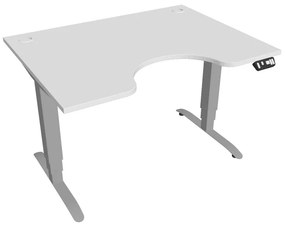 Hobis Motion Elektr. nastavitelný stůl 120x90 s pamětí - HOBIS ERGO MOTION MSE 3M 1200 Dekor stolové desky: bílá, Barva kovové podnože: stříbrná