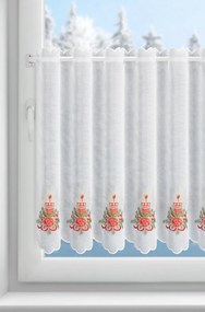 KRÁTKÁ ZÁCLONA NA POUTKÁCH XMAS15 145X70 CM VZOROVANÁ
