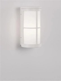 NV 9002850 Venkovní nástěnné svítidlo STONE bílý hliník a akryl E27 1x12W 220-240V IP54 bez žárovky - NOVA LUCE