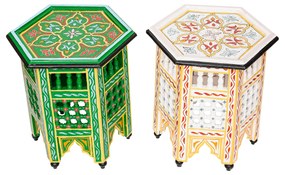 Orientální dřevěné stolky Tirra (různé barvy)