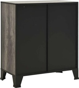Úložná skříň šedá 72 x 36 x 82 cm kov a MDF 335912
