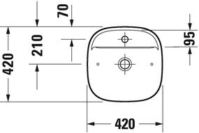 Duravit Zencha - Umyvadlová mísa 420x420x140 mm, šedá matná 2374426771