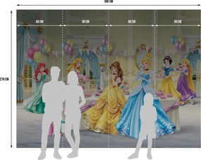 Dětská vliesová fototapeta na zed' Princezny na Plese, Disney | 360 x 270 cm | DFTDN 5066
