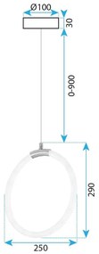 Toolight Designové LED osvětlení Circle-3 G020-CP zlaté