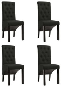 Jídelní židle 4 ks černé textil,  276975