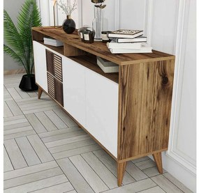 Designová komoda Cadelaria 180 cm ořech bílý