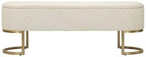 Designová lavice Pembroke 120 cm bílá