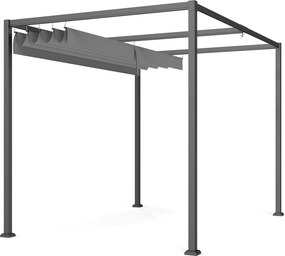 Outsunny Pergola přibližně 3x2m Zahradní Pavilon Terasové Krytí Kovový Samostatně Stojící Zahradní Pavilon s Nastavitelnou Střechou, UV Ochrana, Ochra