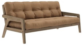 sofa GRAB by Karup - 100*200 cm carob (hnědá) + futon mocca 755