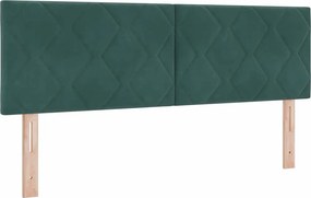 Postel s boxspringem s čelo Tmavě zelená 160 x 200 cm samet 3339251