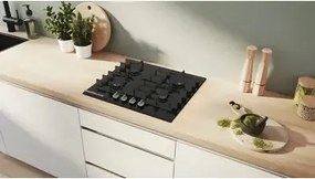 Bosch PRP6A6H40 Series 8 černá / Plynová varná deska / 60 cm / 4 hořák