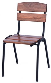 ROJAPLAST Zahradní židle - WEEKEND, dřevěná/kovová