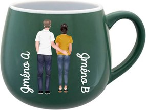 Personalizovaný keramický buclatý hrneček s párem