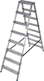 Drabest Hliníkové schůdky oboustranné 8 stupňů