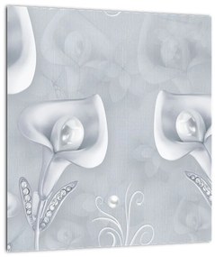 Obraz - Perlové květy (30x30 cm)