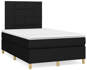 Box spring postel s matrací černá 120x190 cm textil 3269932