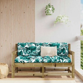 Zahradní židle s poduškami 2 ks impregnovaná borovice - Default Title