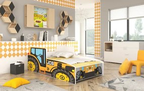 Postel s matracem TRACTOR YELLOW 160x80