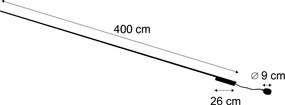 Moderní kolejnicový systém černý 1-fázový 400 cm - Magnetic