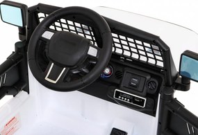 Ramiz Autíčko Jeep Dark Night na baterie pro děti bílé + pomalý start + EVA kola + LED audio