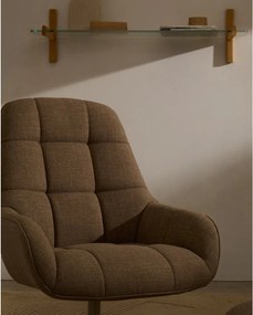 Hnědé otočné křeslo Jaspe – Kave Home