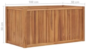 vidaXL Marketos Vyvýšený záhon 100 x 50 x 50 cm masivní teakové dřevo