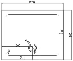 BPS-koupelny Obdélníková akrylátová sprchová vanička HYD-OSV-SILK 120x90 černá