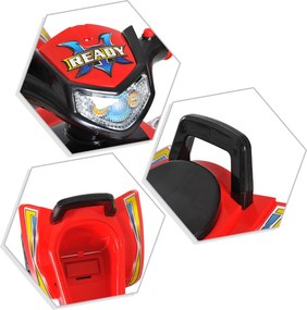 HOMCOM Dětský čtyřkolový elektrický auto-motorek bez pedálů s hudbou a světly 60x38x42cm
