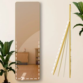 Zrcadlo Gurnee 160x50 cm – zlatá lesklá