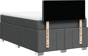 Box spring postel s matrací tmavě šedá 120x190 cm textil 3287022