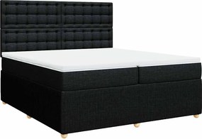 Box spring postel s matrací černá 200x200 cm textil 3292179