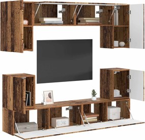 Sestava TV skříněk 5 ks Staré dřevo Kompozitní dřevo 3409058